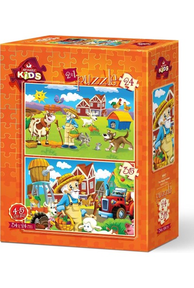 Art Puzzle Art Çocuk Puzzle Mutlu Çiftçi 24+35 Parça Puzzle Art Puzzle Art Çocuk Puzzle Mutlu Çiftçi 24+35 Parça Puzzle