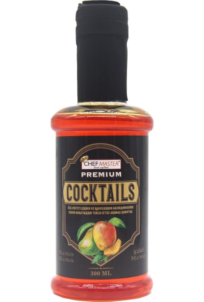 Chef Master Kokteyl Şurubu Mango Aroması (300 Ml)