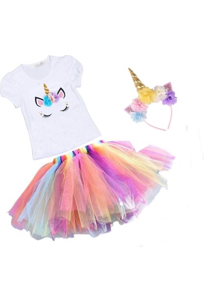 Bba New Trend Unicorn Taç Tütü Etek Seti.doğum Günü Parti Kostüm 2 Liset Bba New Trend Unicorn Taç Tütü Etek Seti.doğum Günü Parti Kostüm 2 Liset