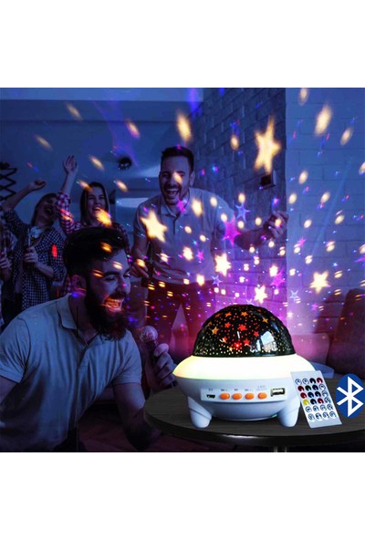 Şifainur Şifa-i Nur Şarjlı Kumandalı Ufo Müzik Çalar USB Bluetooth Hoparlör ve Projeksiyon Gece Lambası Şifainur Şifa-i Nur Şarjlı Kumandalı Ufo Müzik Çalar USB Bluetooth Hoparlör ve Projeksiyon Gece Lambası