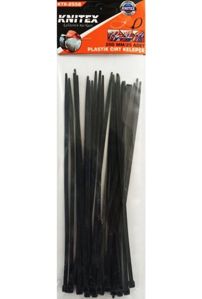 Knitex Cırt Kelepçe 3,6 x 200 mm Siyah 25'li