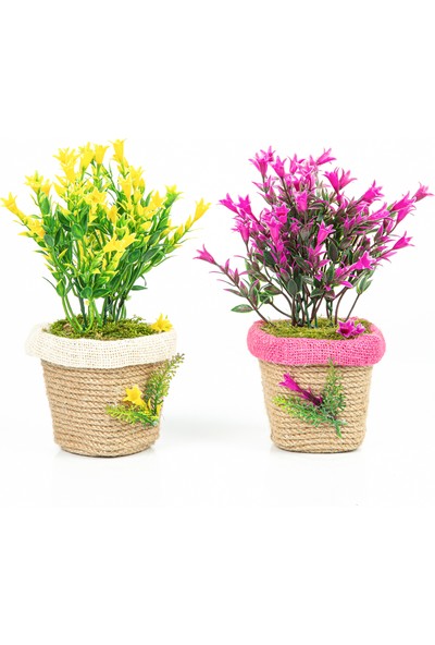 Saff Ticaret 2'li Yapay Çiçek Dekoratif Saksılı Yapay Çiçek Saff Ticaret 2'li Yapay Çiçek Dekoratif Saksılı Yapay Çiçek