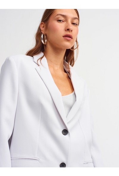 Dilvin 6907 Blazer Ceket-Gri