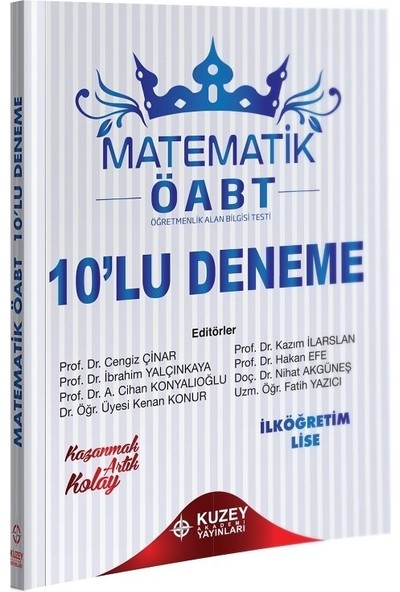 Kuzey Akademi ÖABT Ilköğretim Lise Matematik 10 Deneme Çözümlü