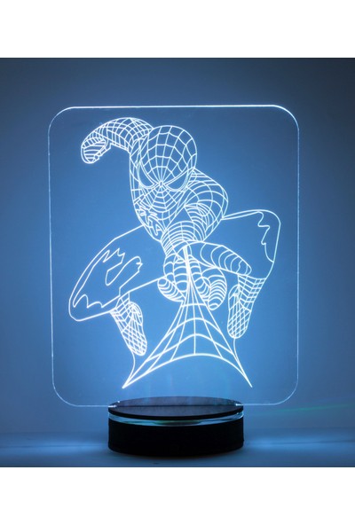 Tablo Art House 3D 3 Boyutlu LED Lamba Spiderman Gece Lambası Masa Lambası Tablo Art House 3D 3 Boyutlu LED Lamba Spiderman Gece Lambası Masa Lambası