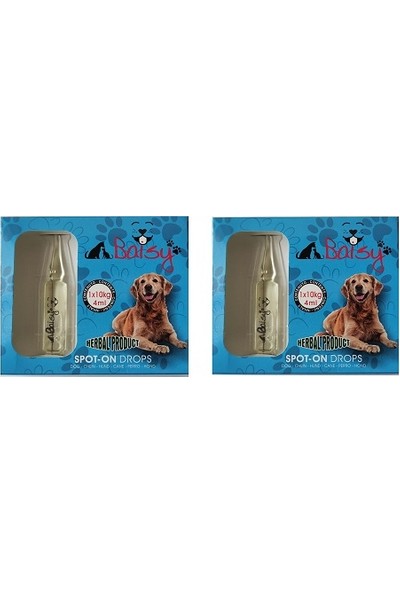 Baisy Bitkisel 1-10 kg Köpek Tüy Bakım Bit Pire Kene Ense Damlası x 2 Adet Baisy Bitkisel 1-10 kg Köpek Tüy Bakım Bit Pire Kene Ense Damlası x 2 Adet