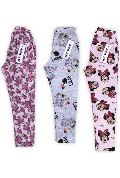 Dıgıl Kids Kız Çocuk Tayt 3 Lü Süper Likralı Tayt