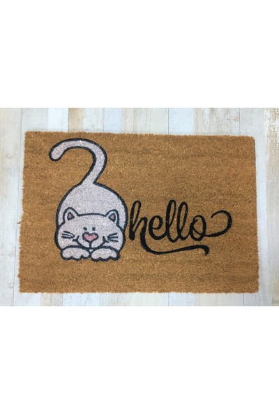 Pinkev Pvc Tabanlı Koko Kıl Kapı Önü Paspası 60 x 40 cm