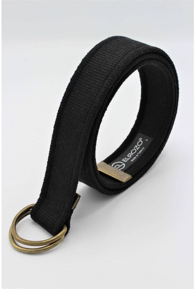 Elrozo Unisex Antik Çift D Tokalı Kanvas Kemer Elrozo Unisex Antik Çift D Tokalı Kanvas Kemer