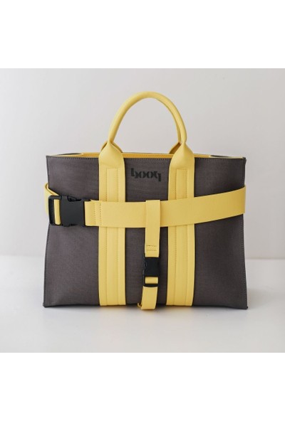 Hooq Design Hooq Gri-Sarı Kadın El Çantası