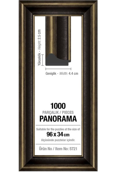 Art Puzzle 1000' Lik Panorama Gümüş 96 x 34 cm (43 Mm) Puzzle Çerçevesi Art Puzzle 1000' Lik Panorama Gümüş 96 x 34 cm (43 Mm) Puzzle Çerçevesi