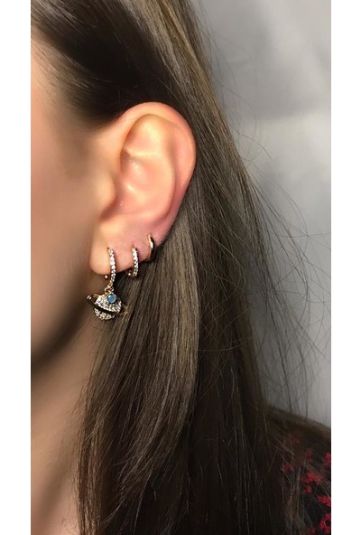 Yasmin Bijuteri Gezegenli Üçlü Zirkon Kombin Küpe Yasmin Bijuteri Gezegenli Üçlü Zirkon Kombin Küpe