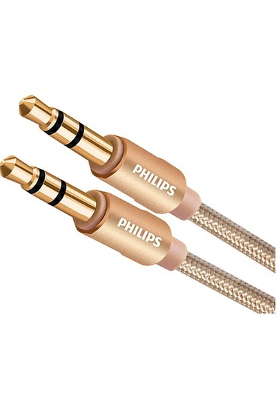 Philips SWA5010A-93 3.5mm & 3.5mm Stero Audio Kablo Altın Uç