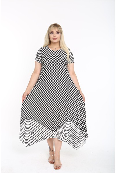 mezura Yazlık Bayan Kısa Kol Penye Elbise