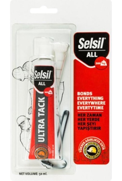 Selsil Hibrit Ultra Tack Yapıştırıcı 60 ml Selsil Hibrit Ultra Tack Yapıştırıcı 60 ml