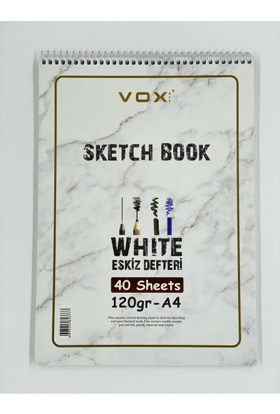 Vox Vo x Eskiz Defteri A4 120 gr 40 Yaprak