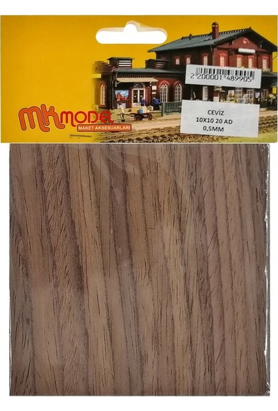 Mk Model Ahşap Kaplama 0,5mm x 10 cm x 10 cm 20 Adet Ceviz
