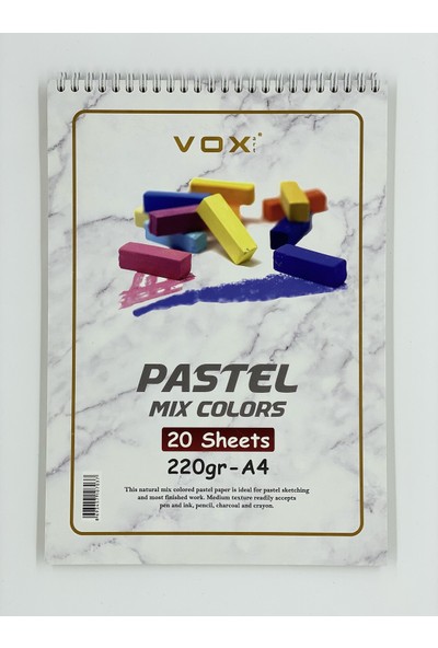 Vox Vo x Pastel Defteri A4 220 gr 20 Yaprak