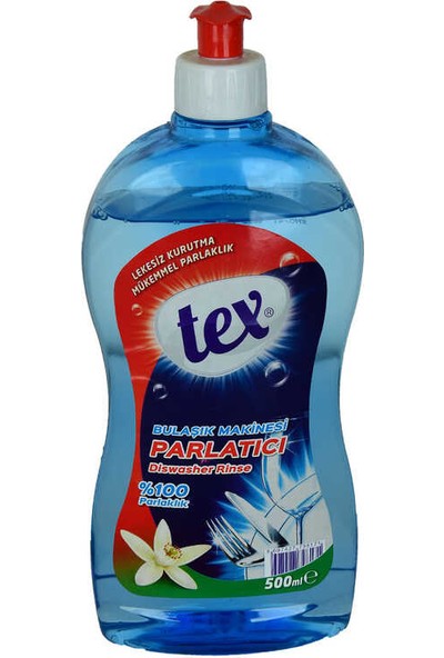 Tex Bulaşık Makinesi Parlatıcı Lekesiz Kurutma Yüzde 100 Mükemmel Parlaklık 500 ml Tex Bulaşık Makinesi Parlatıcı Lekesiz Kurutma Yüzde 100 Mükemmel Parlaklık 500 ml