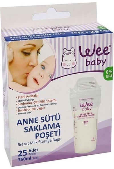 Wee Baby Anne Sütü Saklama Poşeti 25LI 889 Wee Baby Anne Sütü Saklama Poşeti 25LI 889