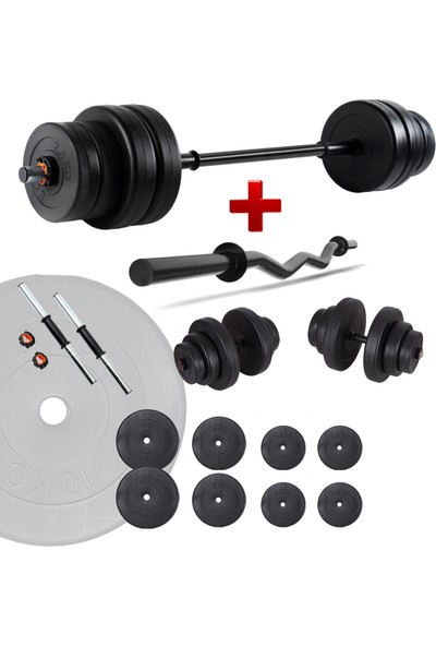 Ecgspor 48 kg Z Bar Halter Seti ve Dambıl Seti Ağırlık Fitness Seti Ecgspor 48 kg Z Bar Halter Seti ve Dambıl Seti Ağırlık Fitness Seti