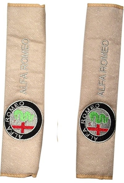 Trend Garaj Alfa Romeo Bej Kemer Pedi 2'li Kumaş-Nakış Işleme