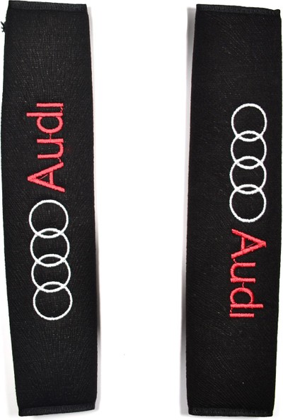 Trend Garaj Audi Siyah Kemer Pedi 2'li Kumaş-Nakış Işleme