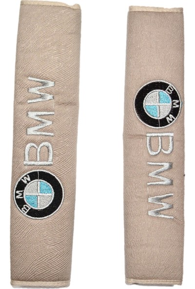 Trend Garaj Bmw Bej Kemer Pedi 2'li Kumaş-Nakış Işleme