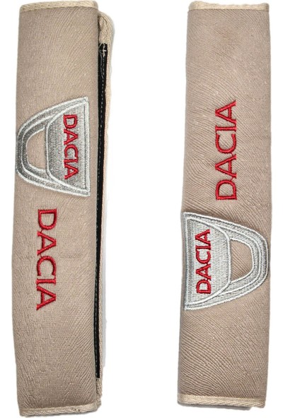 Trend Garaj Dacia Bej Kemer Pedi 2'li Kumaş-Nakış Işleme