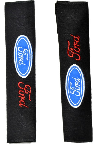 Trend Garaj Ford Siyah Kemer Pedi 2'li Kumaş-Nakış Işleme