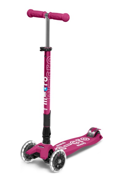 Micro Scooter Maxi Micro Deluxe Foldable Berry Red LED Micro Scooter Maxi Micro Deluxe Foldable Berry Red LED