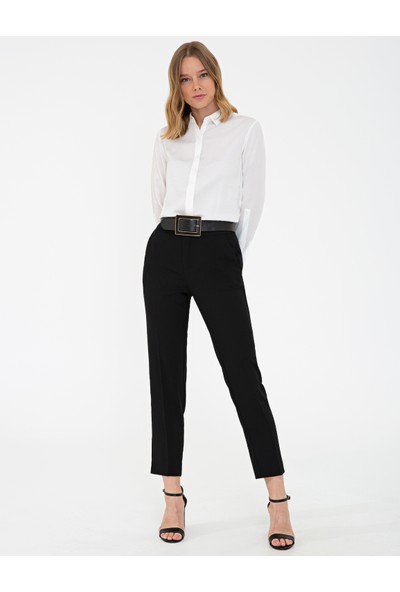 Pierre Cardin Siyah Slim Fit Klasik Pantolon 50241702-VR046