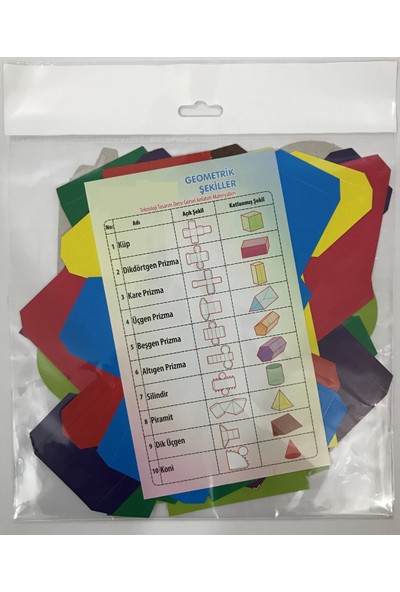 Okul Store Geometrik Cisimlerin Açılımları Seti Katla Yapıştır Okul Store Geometrik Cisimlerin Açılımları Seti Katla Yapıştır