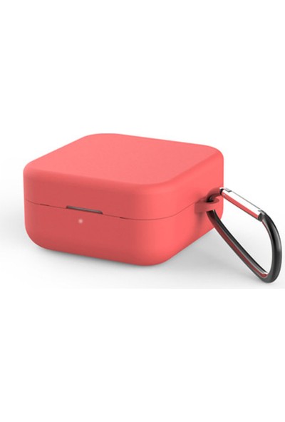 Kyver Xiaomi Mi True Wireless Earphones 2 Basic Silikon Kılıf Kancalı Kırmızı Kyver Xiaomi Mi True Wireless Earphones 2 Basic Silikon Kılıf Kancalı Kırmızı