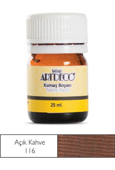 Artdeco Kumaş Boyası 25 ml Açık Kahverengi 116 Artdeco Kumaş Boyası 25 ml Açık Kahverengi 116