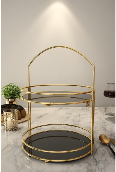 Bino Servis Sunum İkramlık Gold Büyük Lüks 2 Katlı 40 cm. Organizer Bino Servis Sunum İkramlık Gold Büyük Lüks 2 Katlı 40 cm. Organizer