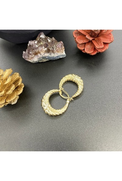 ESK 14 Ayar Altın Midye Küpe