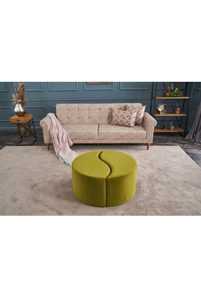 Evdebiz Alis Puf Yeşil