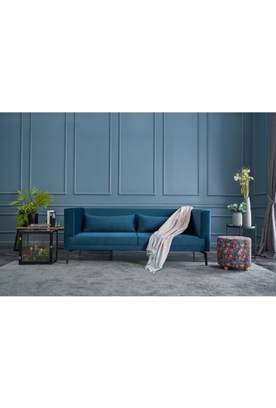 Evdebiz Ardosa Üçlü Koltuk Turkuaz