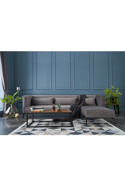 Evdebiz Ardosa Köşe Koltuk Açık Gri Sağ