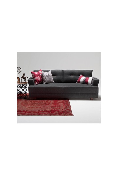 Evdebiz Balzan Üçlü Koltuk Gri