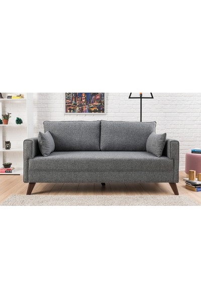 Evdebiz Bella Soft Ikili Koltuk Gri