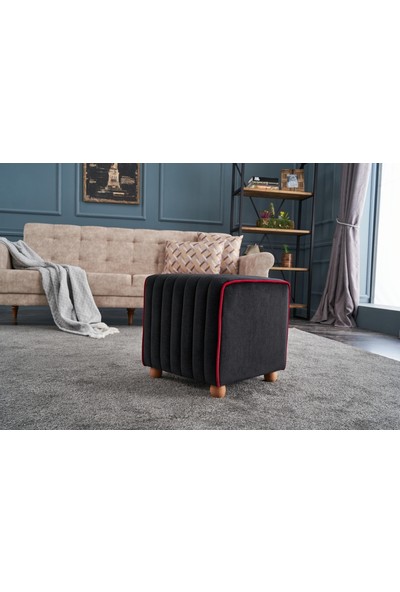 Evdebiz Mona Puf Siyah