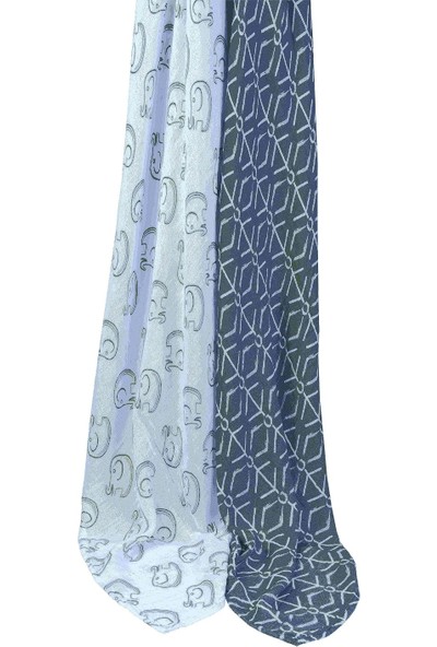 Posh Baby Müslin Bez 100X120CM 2'li Haki Fil /haki Geo
