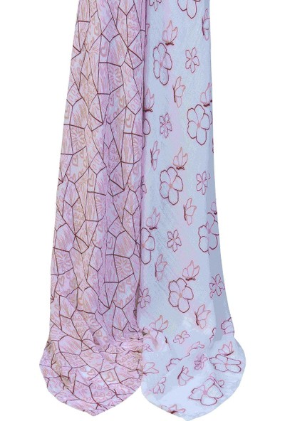Posh Baby Müslin Bez 100X120CM 2'li Kelebek/pembe Çiçek Posh Baby Müslin Bez 100X120CM 2'li Kelebek/pembe Çiçek
