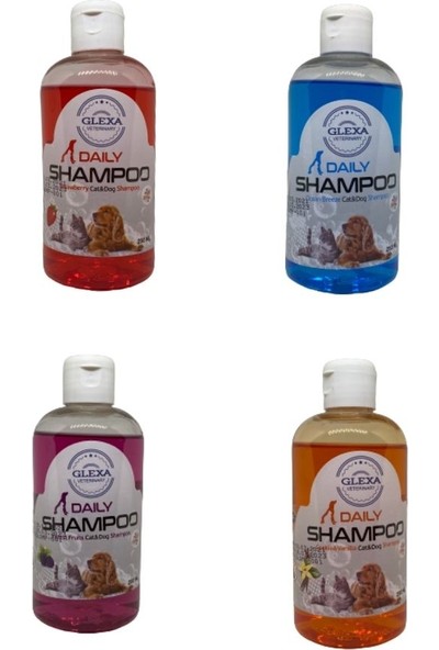 Glexa Kedi- Köpek Şampuan Seti 4'lü