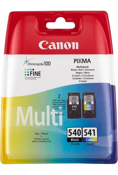 Canon PG-540/CL-541 Multi-Pack Orijinal 2'li Mürekkep Kartuşu Seti Canon PG-540/CL-541 Multi-Pack Orijinal 2'li Mürekkep Kartuşu Seti