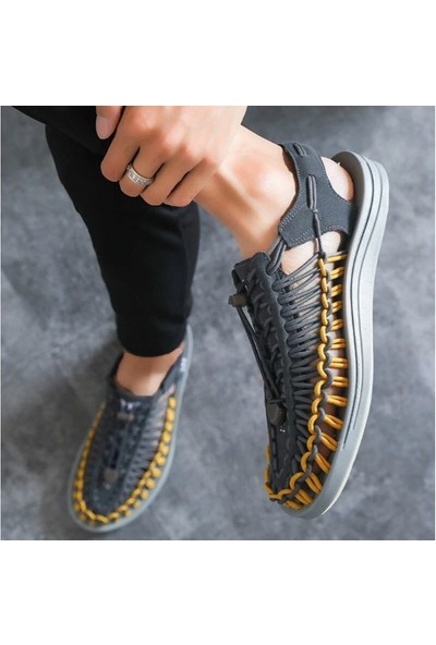 Menico Örme Nefes Hollow Out Yumuşak Sole Casual Plaj Sandalet - Sarı (Yurt Dışından) Menico Örme Nefes Hollow Out Yumuşak Sole Casual Plaj Sandalet - Sarı (Yurt Dışından)