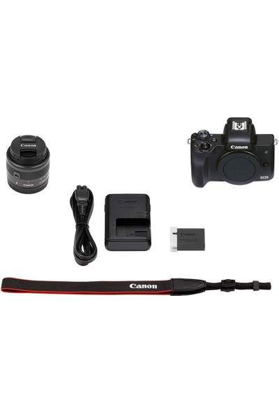 Canon EOS M50 Mark II + EF-M 15-45mm f/3.5-6.3 IS STM Fotoğraf Makinesi (Canon Eurasia Garantili)