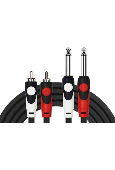 Kirlin 2mt Patch Kablo (2x1/4'' Mono - 2xrca) Kirlin 2mt Patch Kablo (2x1/4'' Mono - 2xrca)
